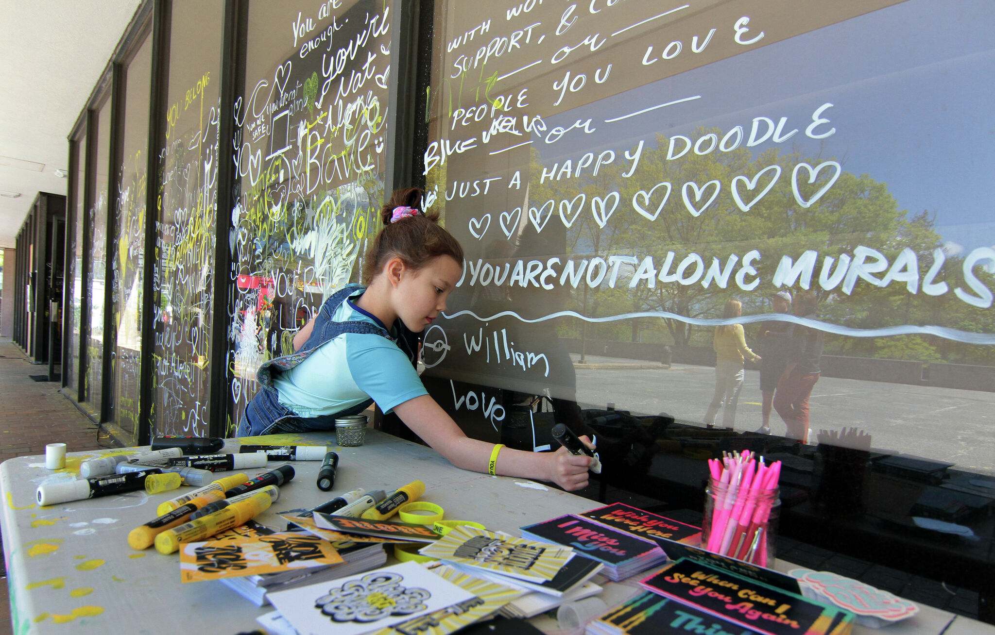 In Photos: Darien residents paint a message of inclusion