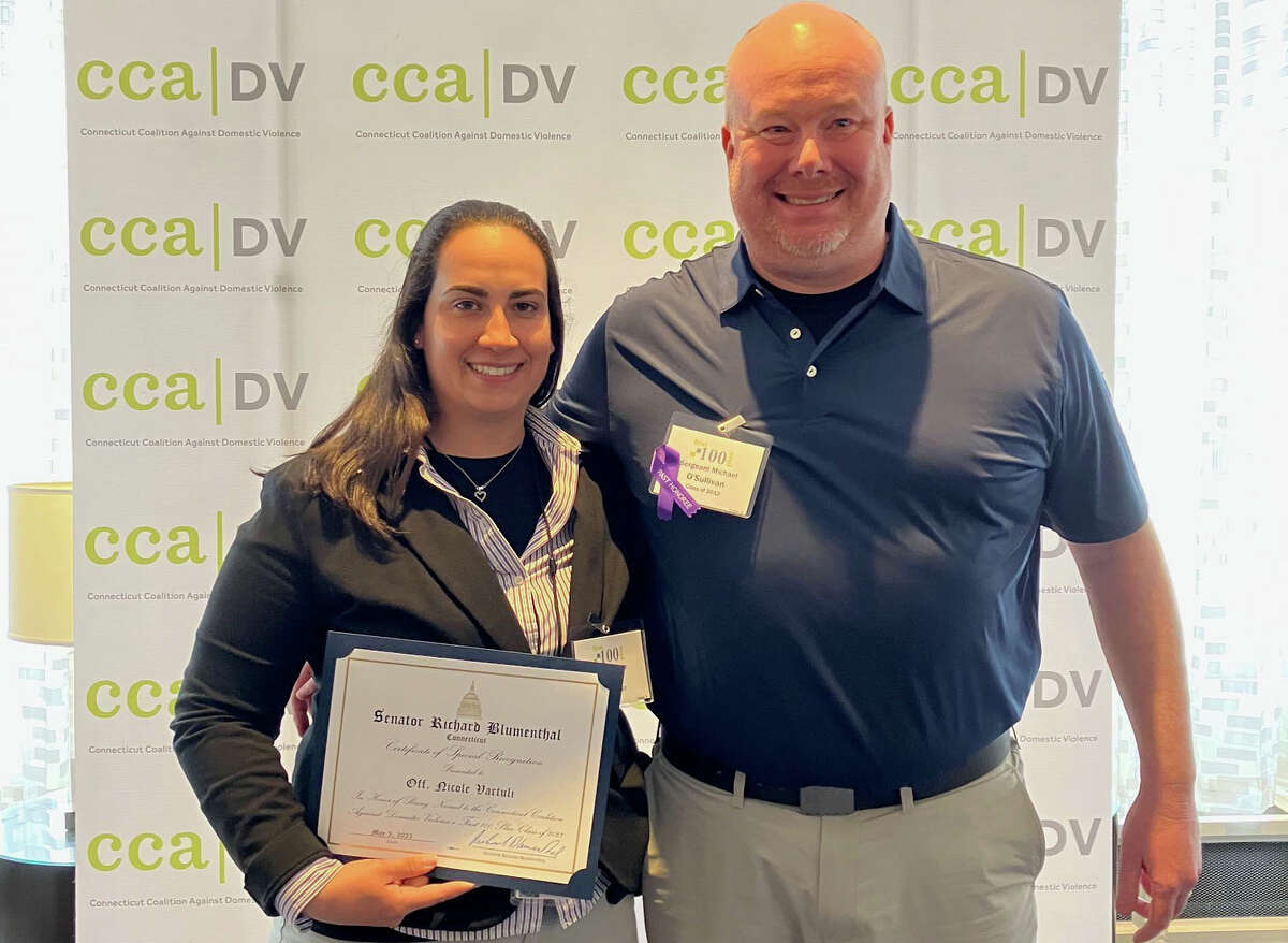 New Canaan Police officer honored for domestic violence work