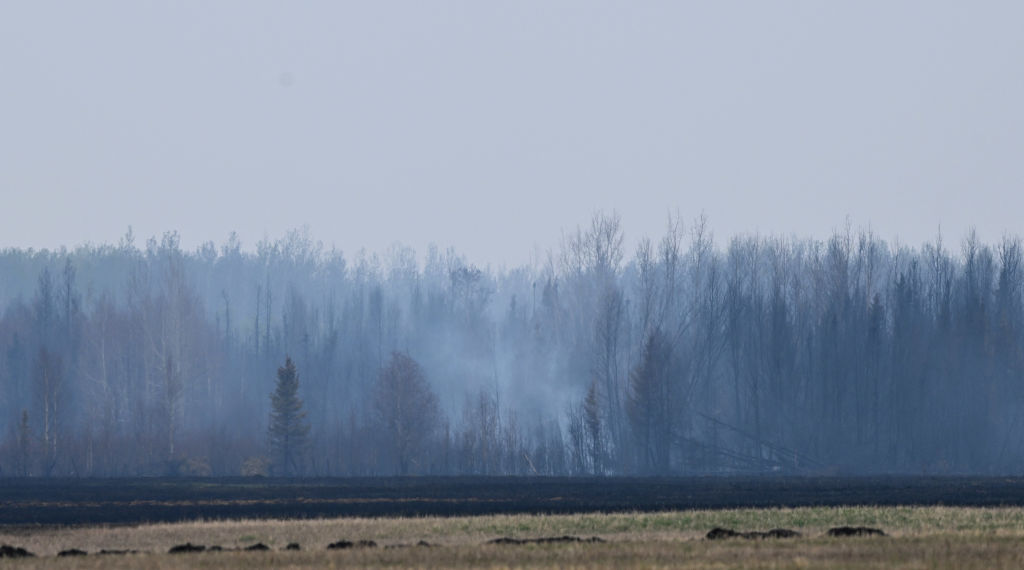 Hazy conditions in CT coming from Alberta wildfire smoke