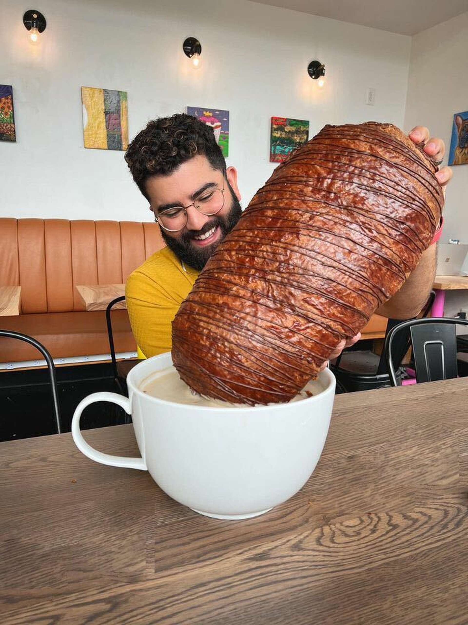 Houston halal bakery is making comically large croissants and coffee