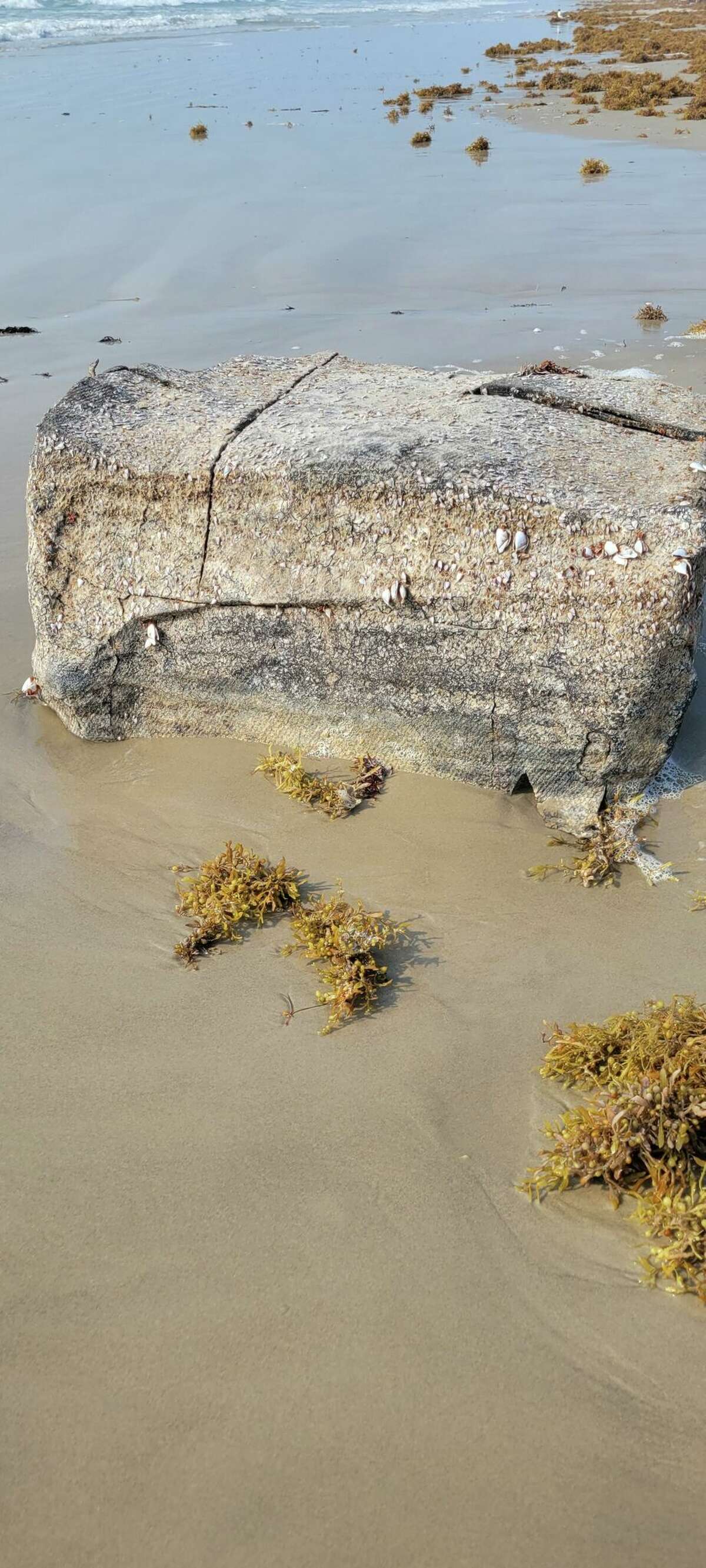 Rubber from a Nazi cargo ship washes ashore on Texas beach again