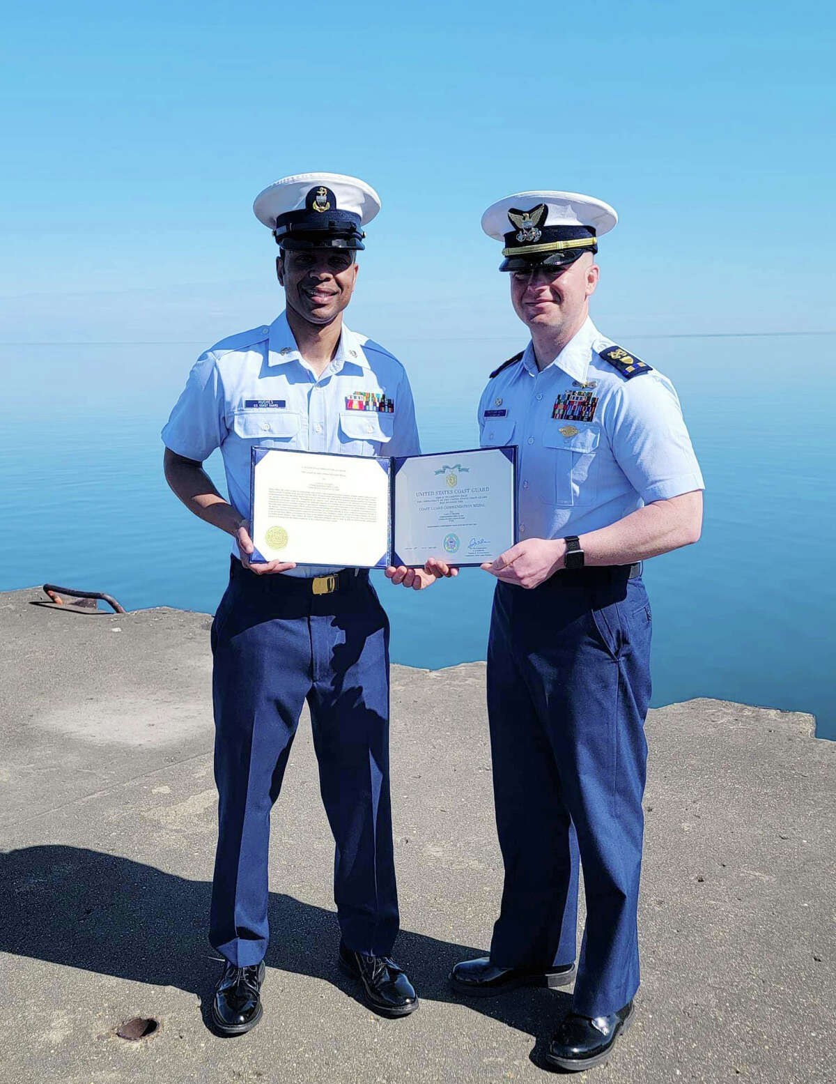 Manistee Coast Guard member promoted to chief at lighthouse ceremony