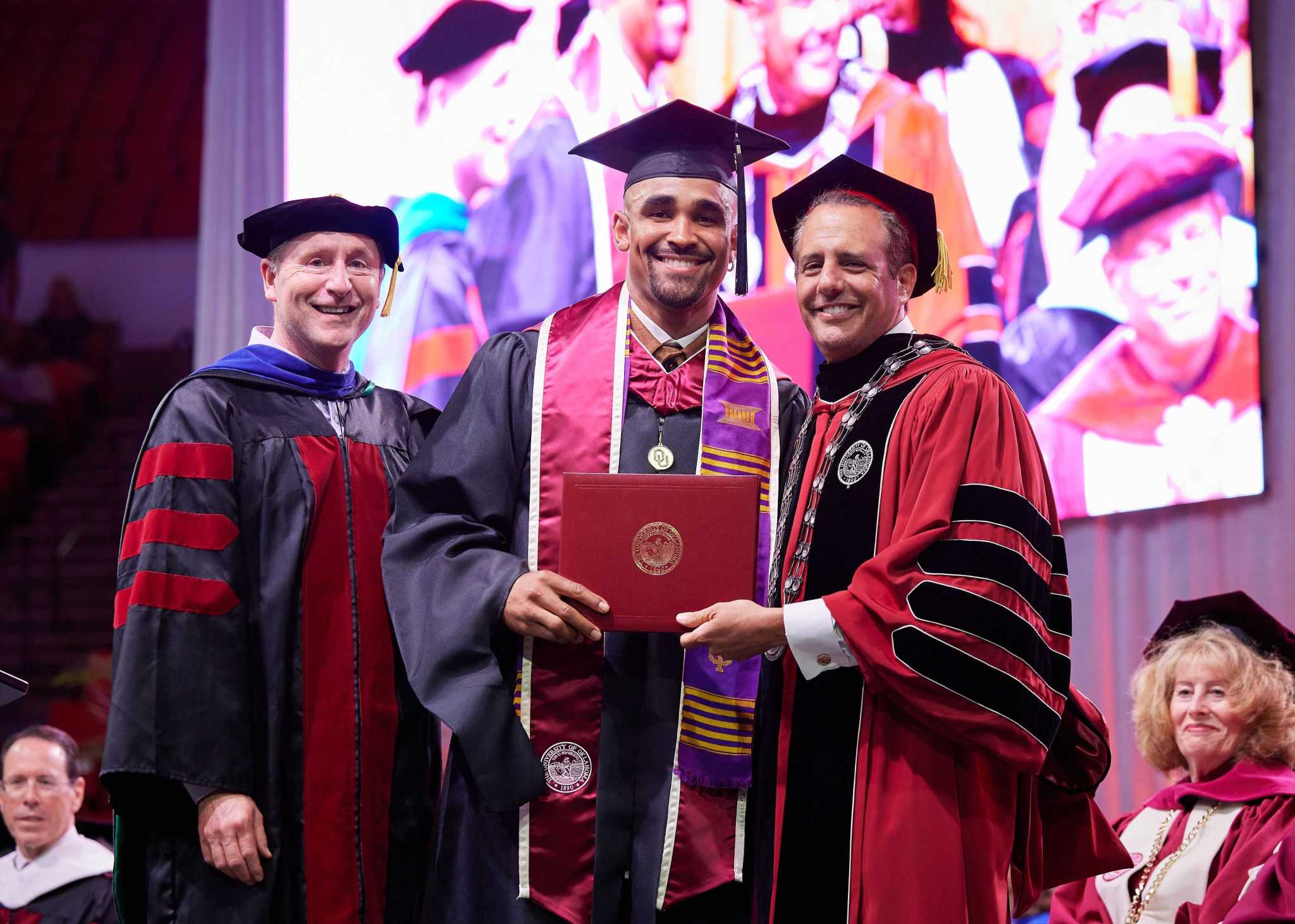 NFL star Jalen Hurts gets master's degree from University of Oklahoma