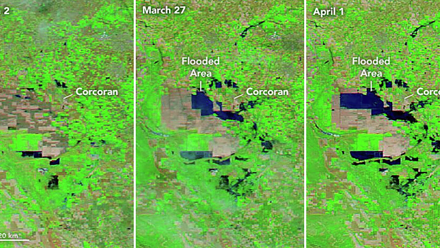 NASA images show the reappearance of a long-lost California lake