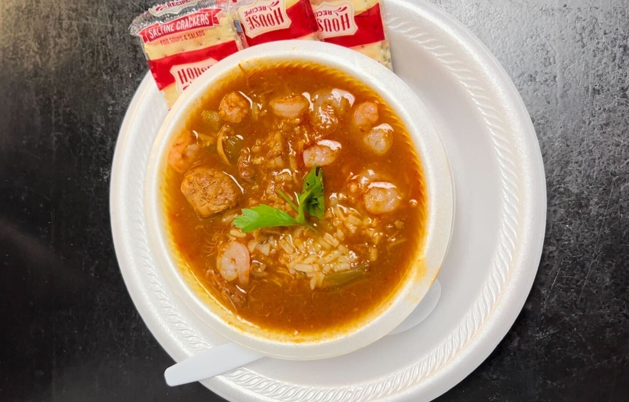 Bayseas Seafood has a bowl gumbo for less than $10