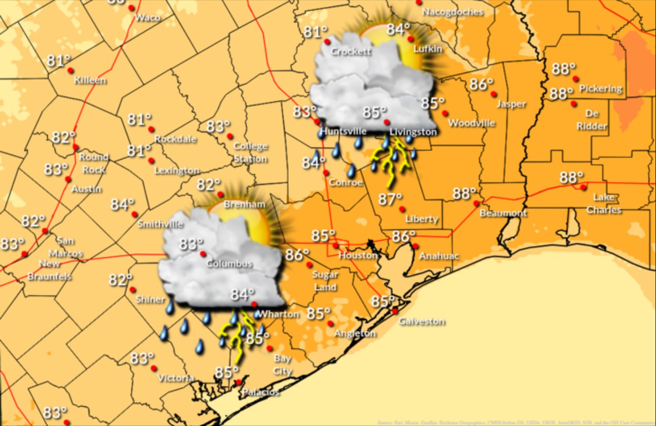 Houston weather: Isolated storms are possible on Tuesday