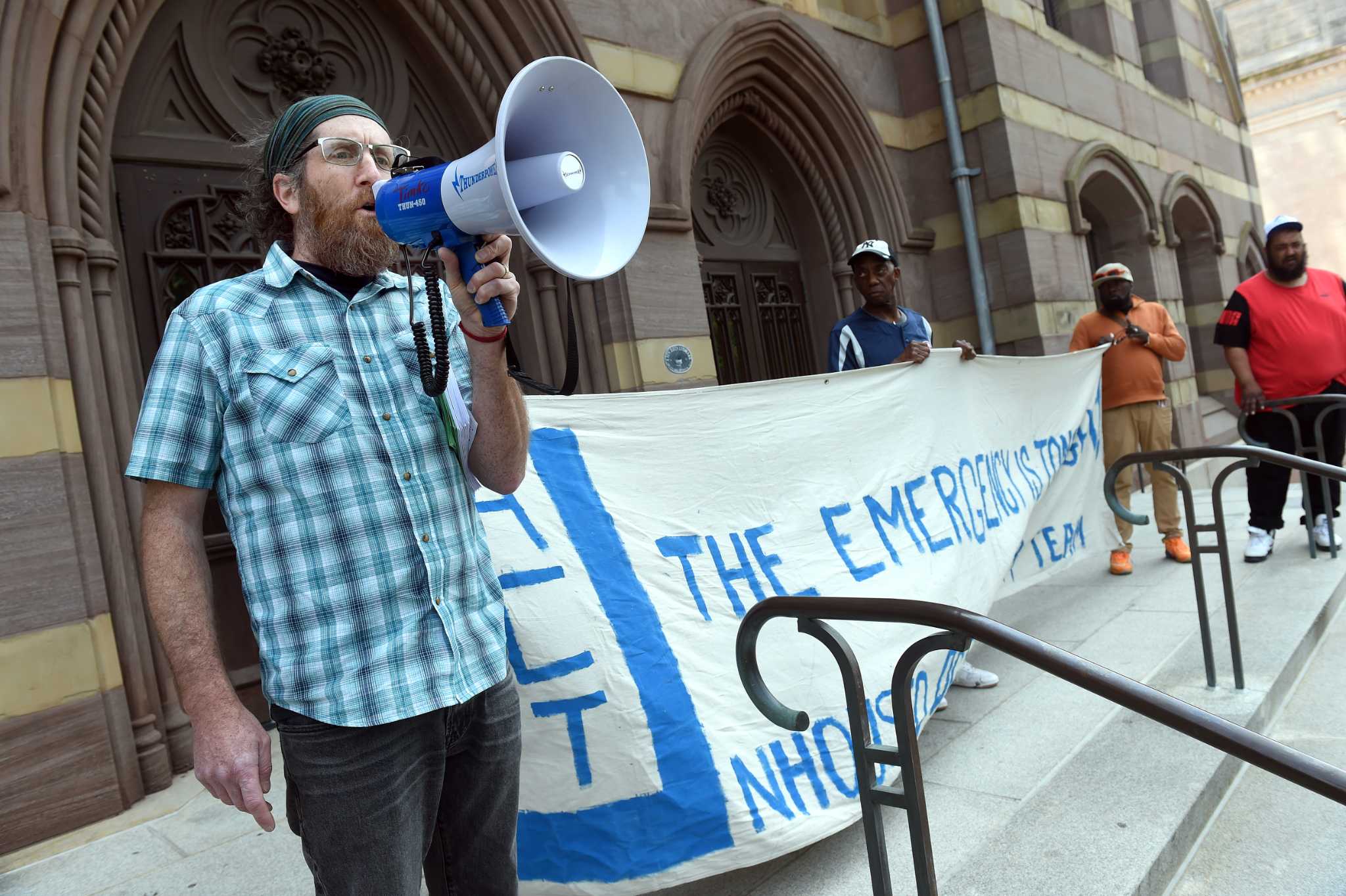 Activists protest possible clearing of 2nd New Haven encampment