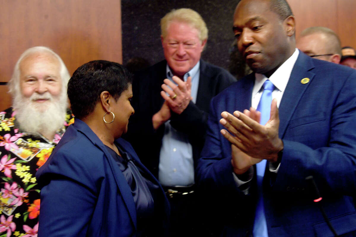 Mayor Roy West and returning council sworn in to office Tuesday