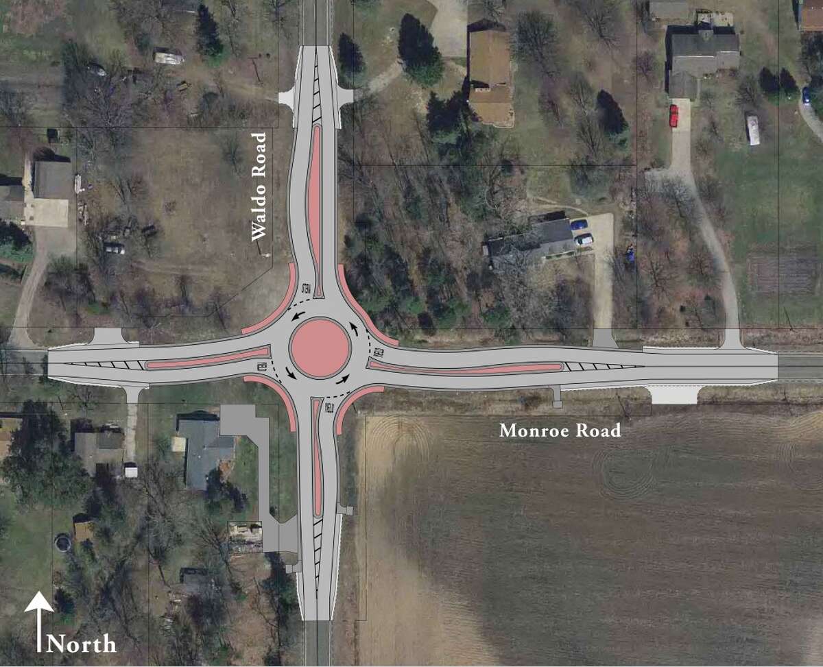 Waldo, Monroe roundabout open to traffic Sept. 1