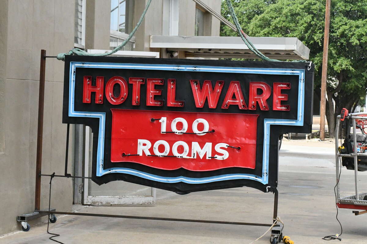 Hotel Ware sign back in place