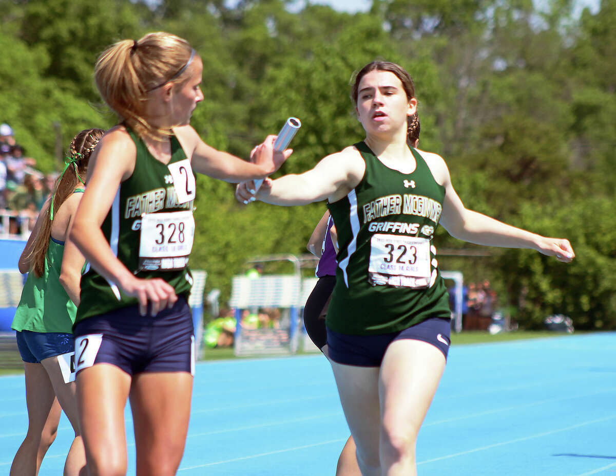 Elena Rybak defends 1,600 state title; Father McGivney medals five