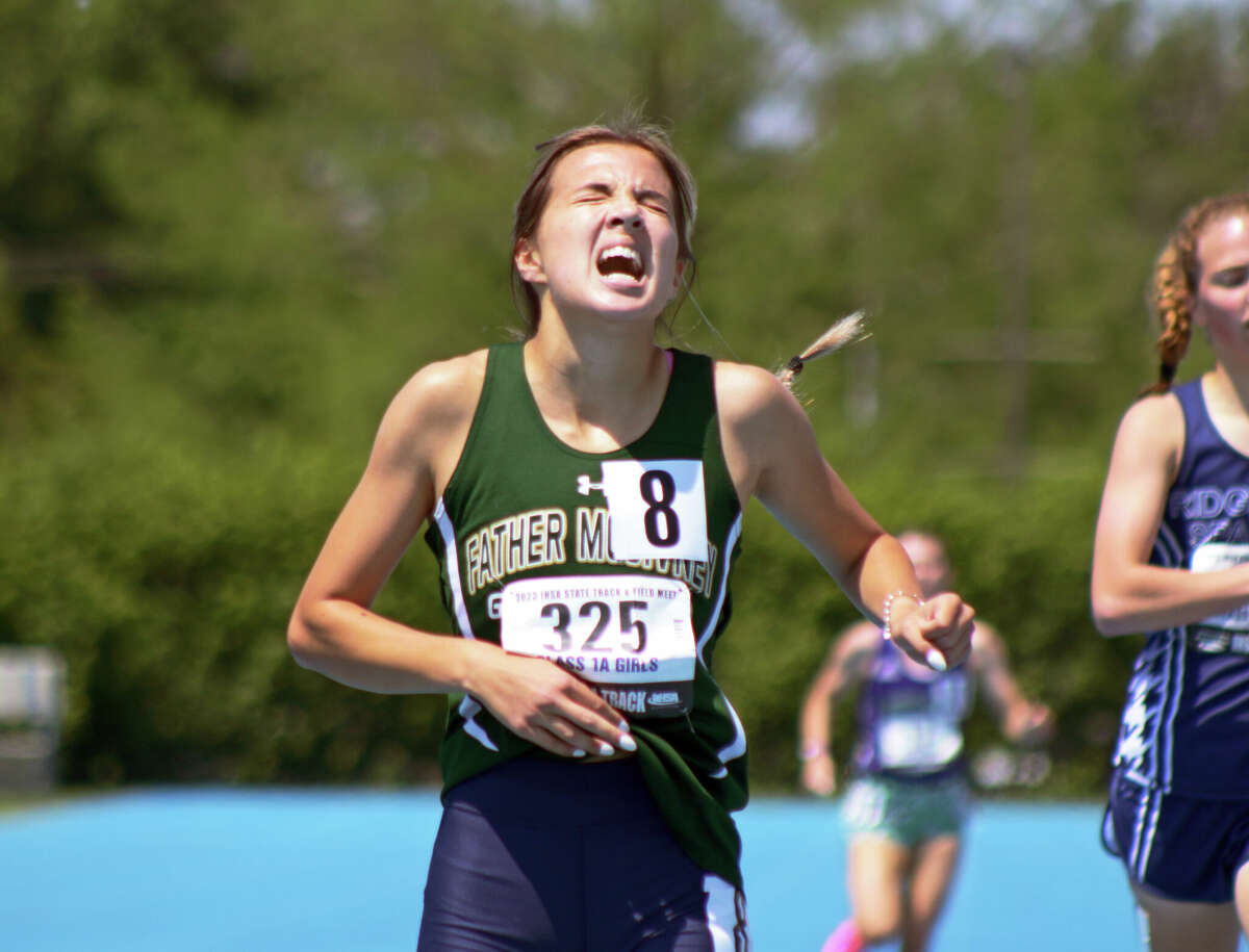 Elena Rybak defends 1,600 state title; Father McGivney medals five