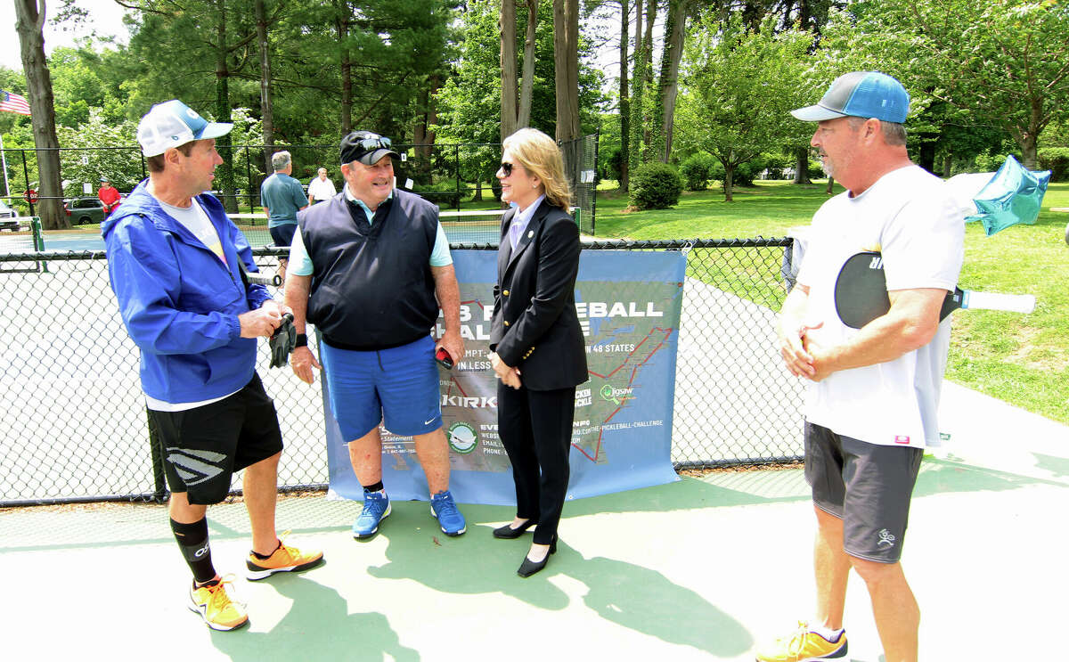Dean Matt played pickeball in Darien for a world record