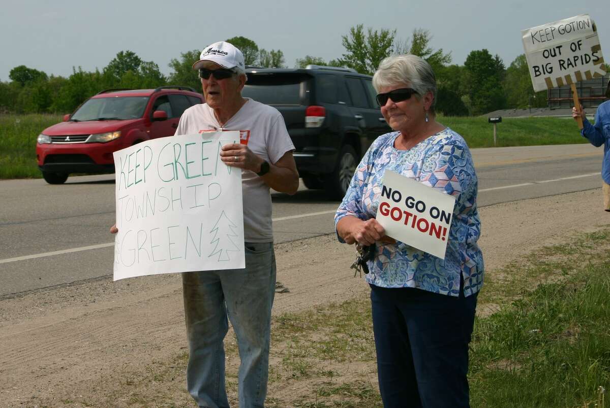 Gotion battery factory protestors gather in Big Rapids West Michigan