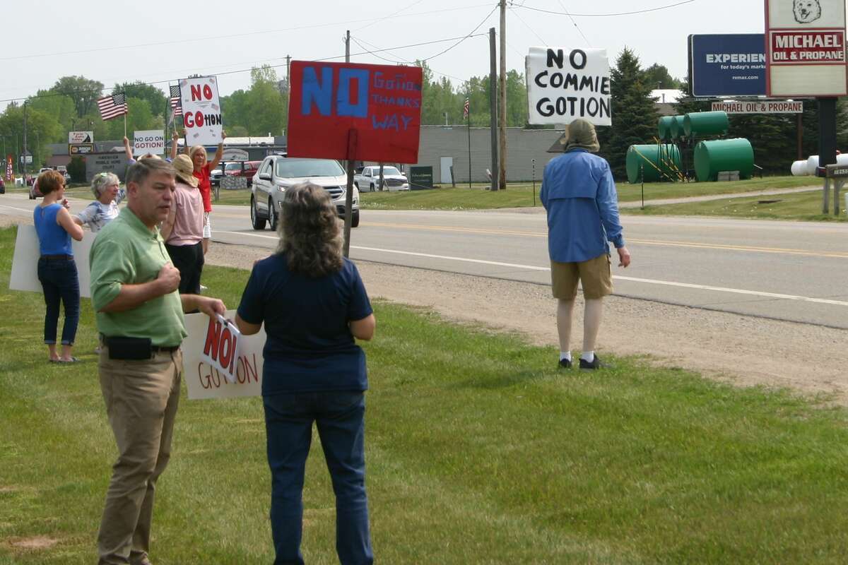 Gotion battery factory protestors gather in Big Rapids West Michigan