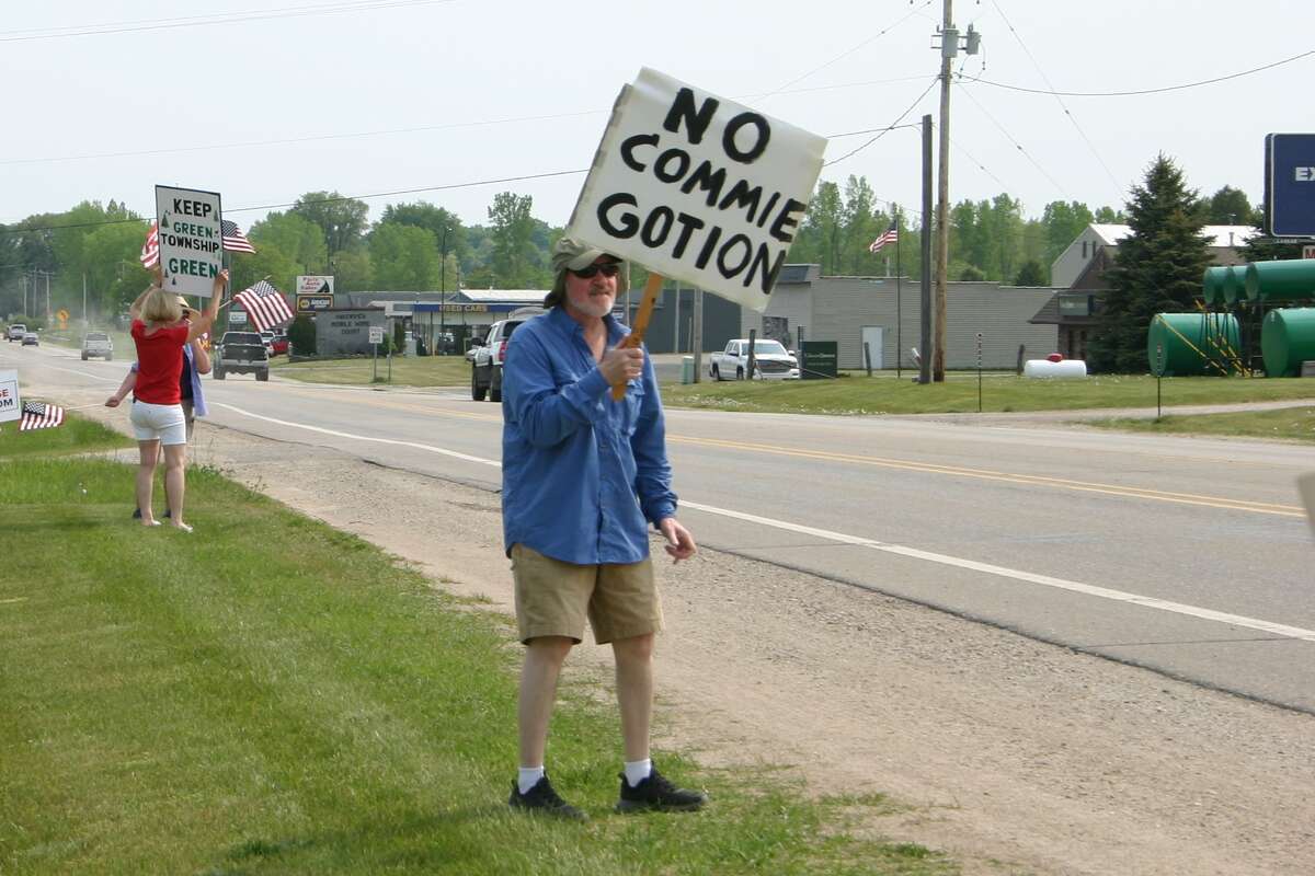 Gotion battery factory protestors gather in Big Rapids West Michigan