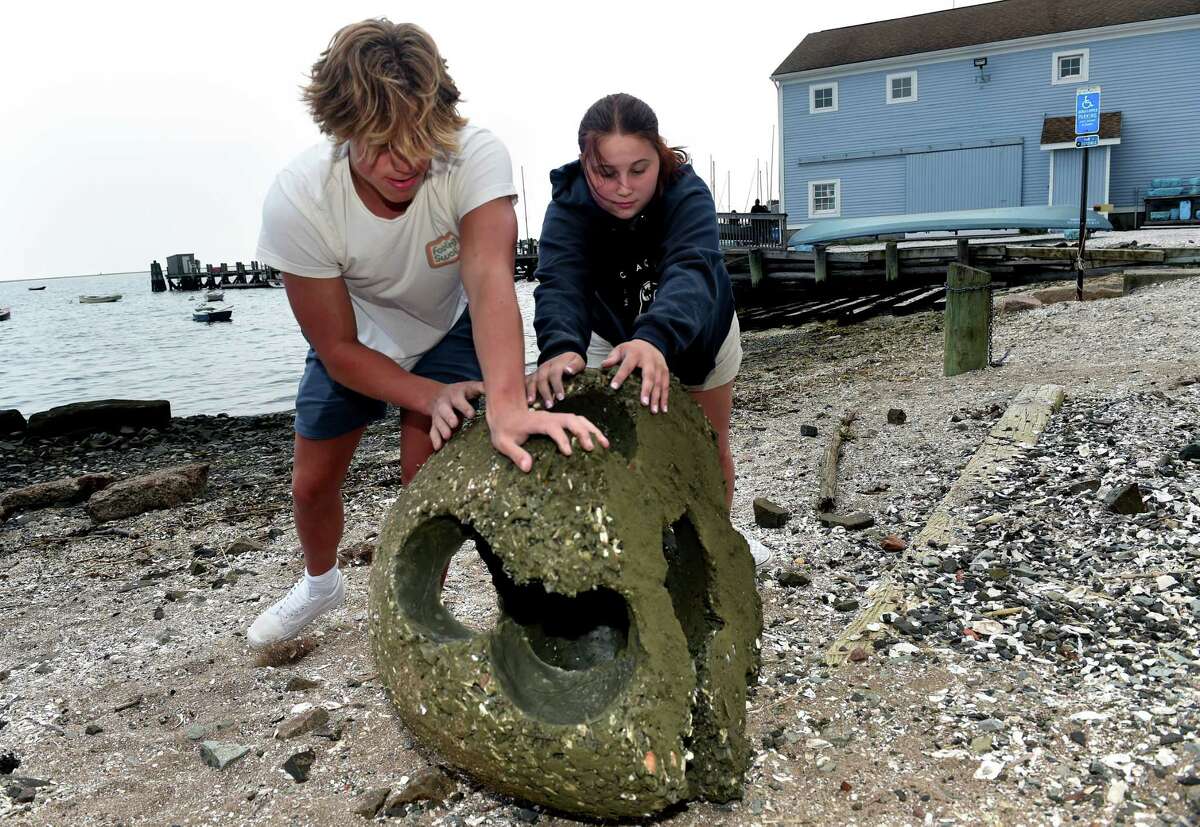 New Haven's Sound School students build reef to grow oysters