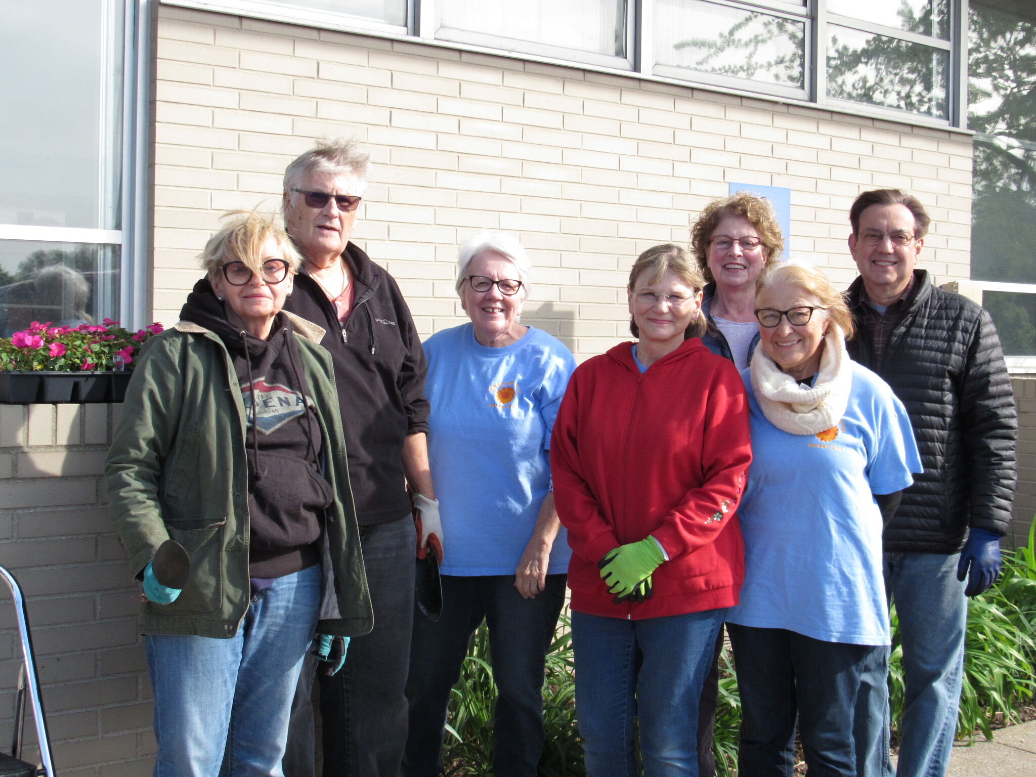 Chemical City Garden Club plants flowers at the Midland Post Office