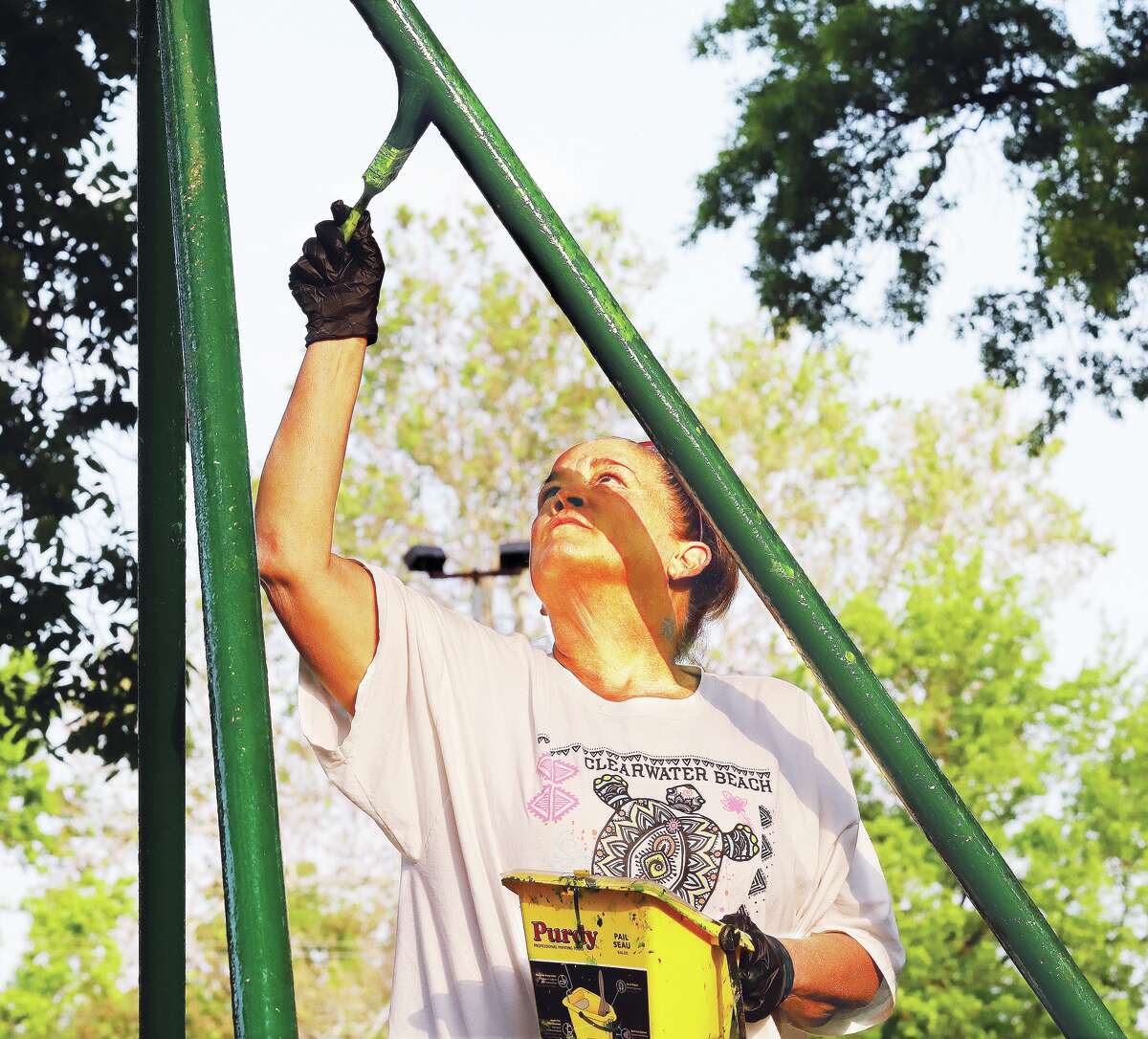 Primping James H. Killion Park for visitors