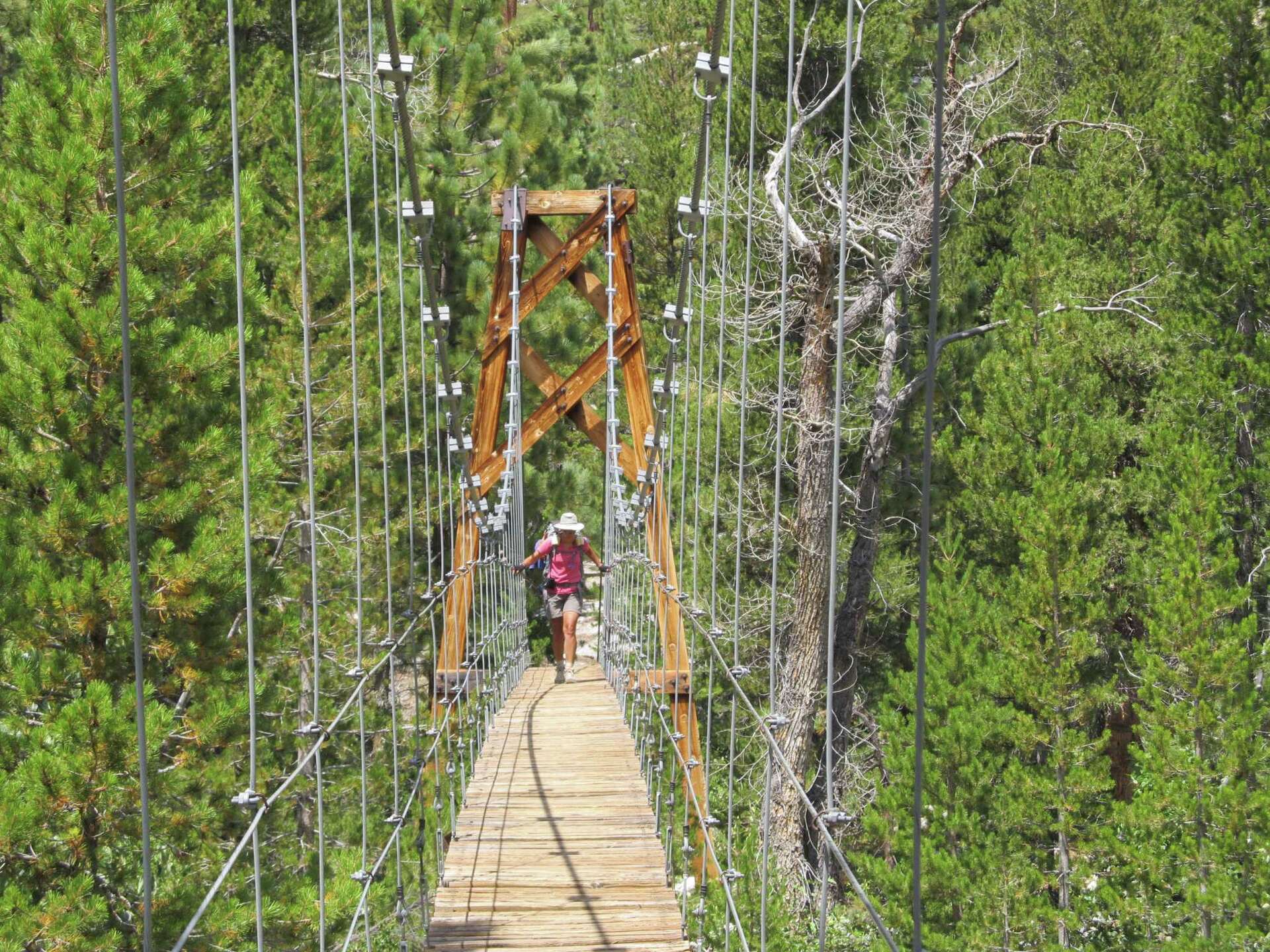 Iconic hiking bridge along California's Pacific Crest Trail damaged