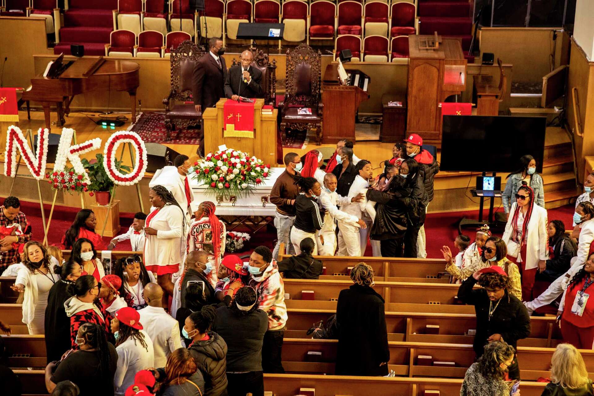 Banko Brown shooting: Family and friends mourn at funeral service