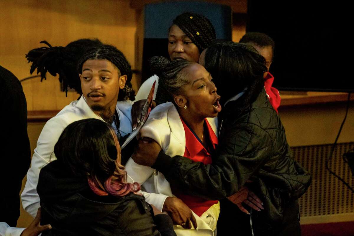 Banko Brown shooting: Family and friends mourn at funeral service