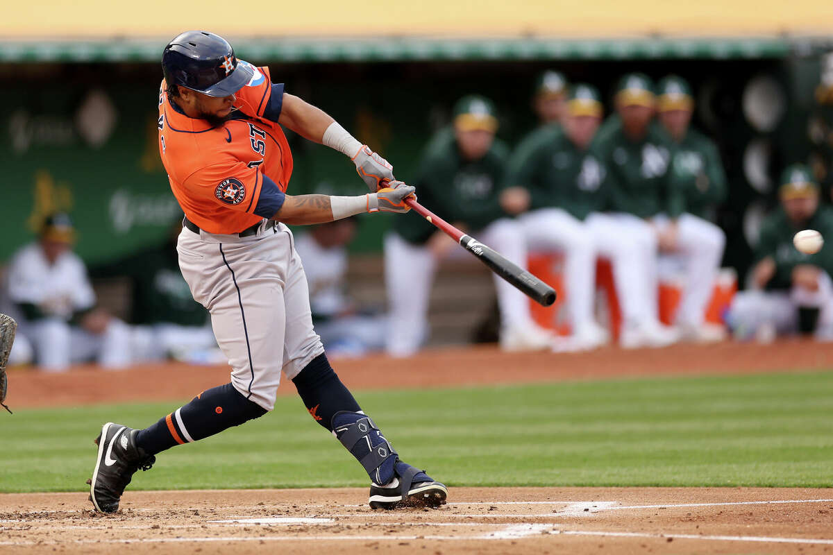 Corey Julks, Houston Astros defeat Oakland A's in series opener