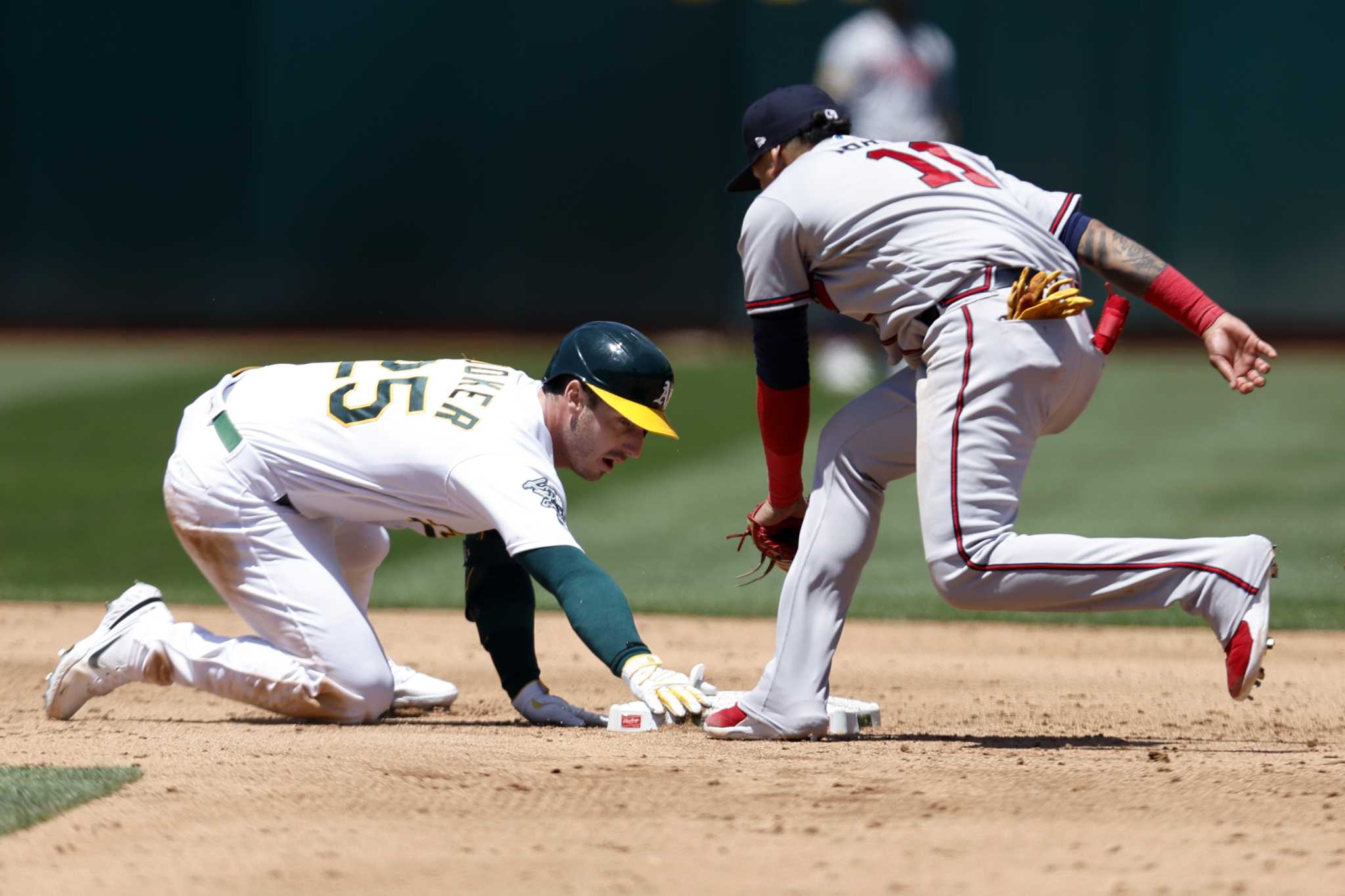 A’s lose 4-2 to Braves, fall short of first sweep of the season