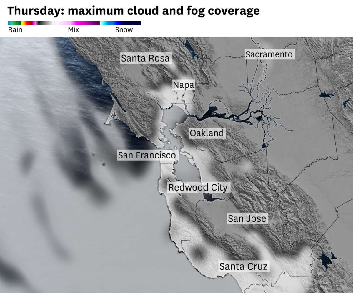 Bay Area weather: These cities will have the most clouds and fog