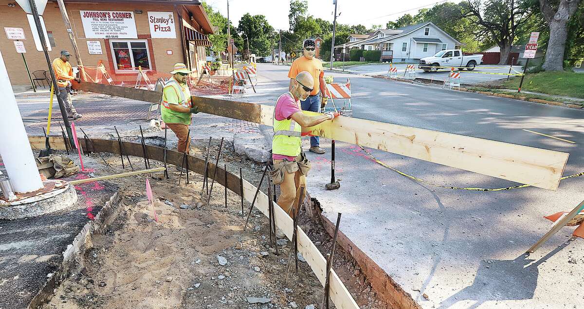 New curb created for Johnson's Corner in Alton
