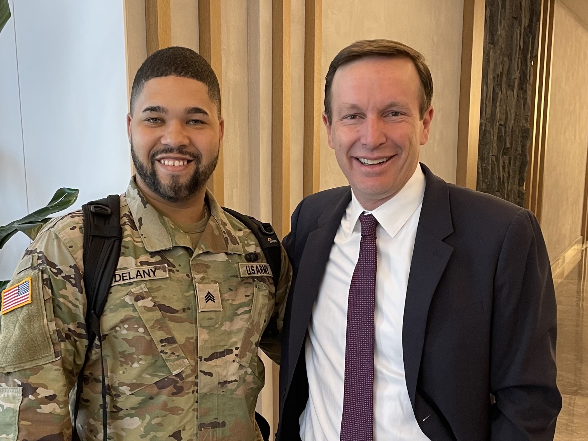 Sen. Murphy, state Rep. Delany of Stamford cross paths overseas