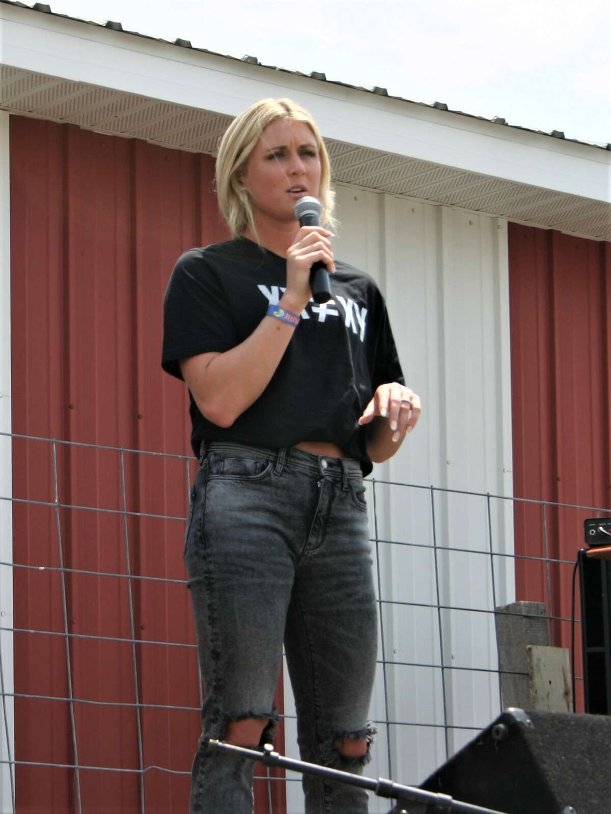 Riley Gaines speaks at Michigan Republican Party rally in Big Rapids