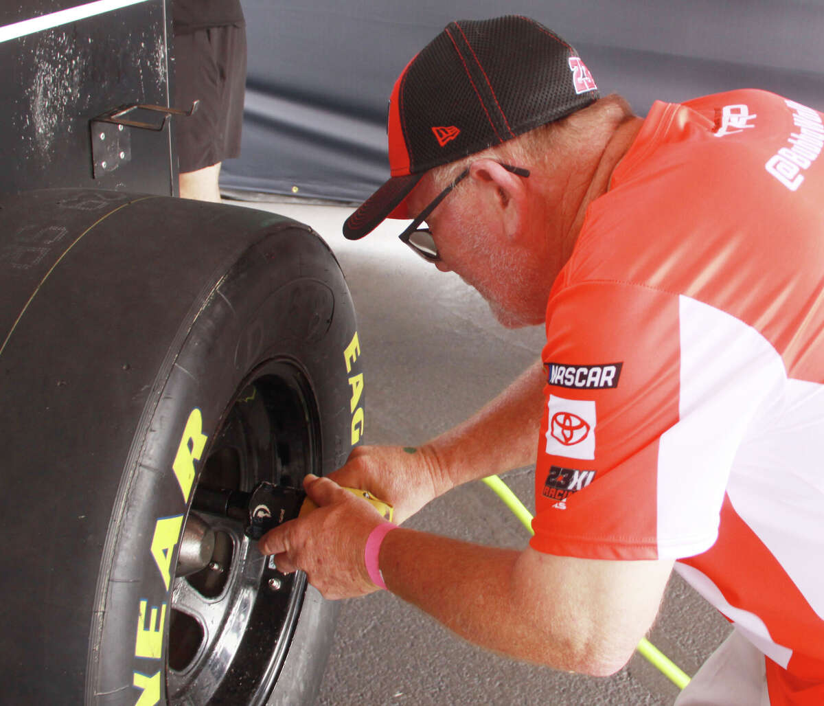 Lightning delayed the Enjoy Illinois 300 NASCAR race Sunday