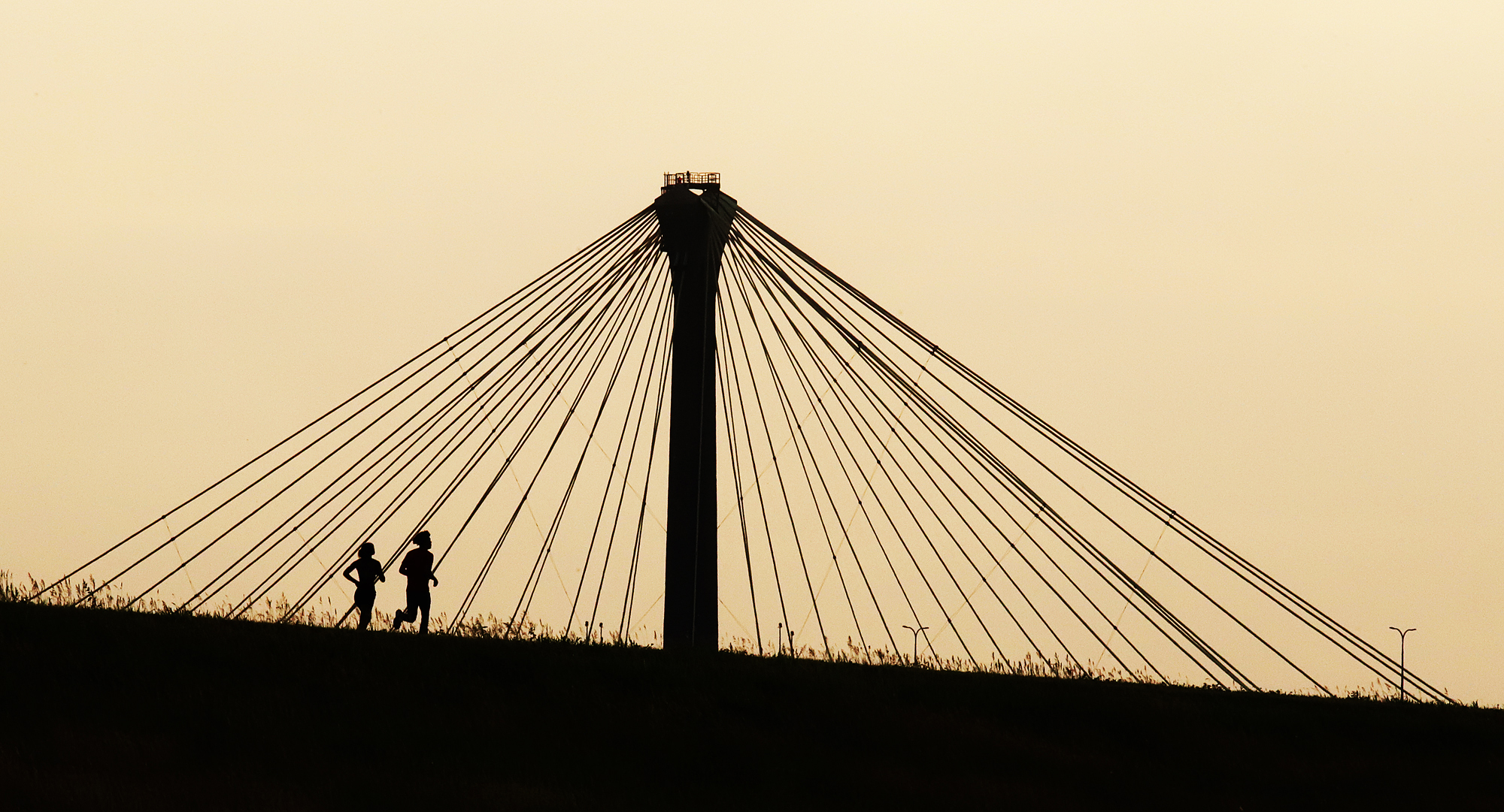 Monday was perfect for a sunset run on Alton levee