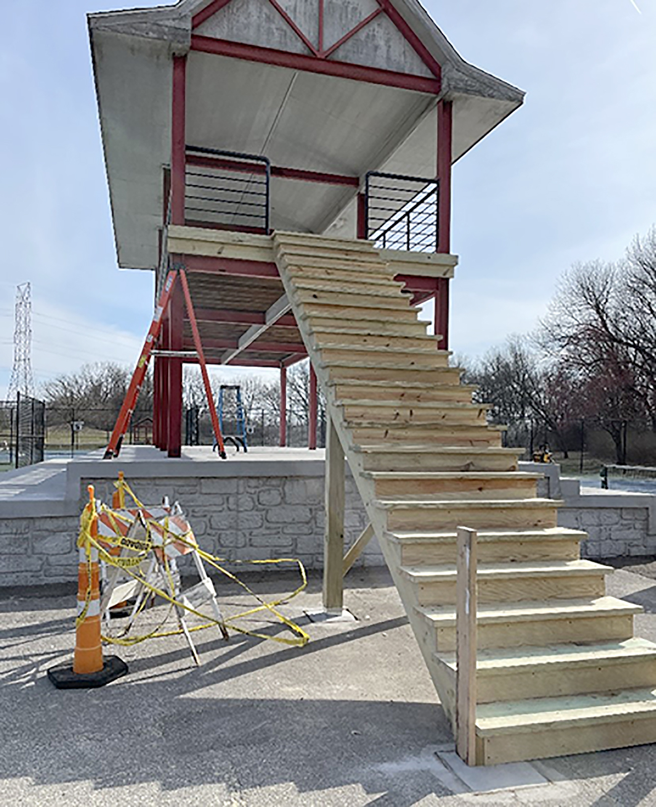 Updated spectator seating area completed at Simpson Tennis Center