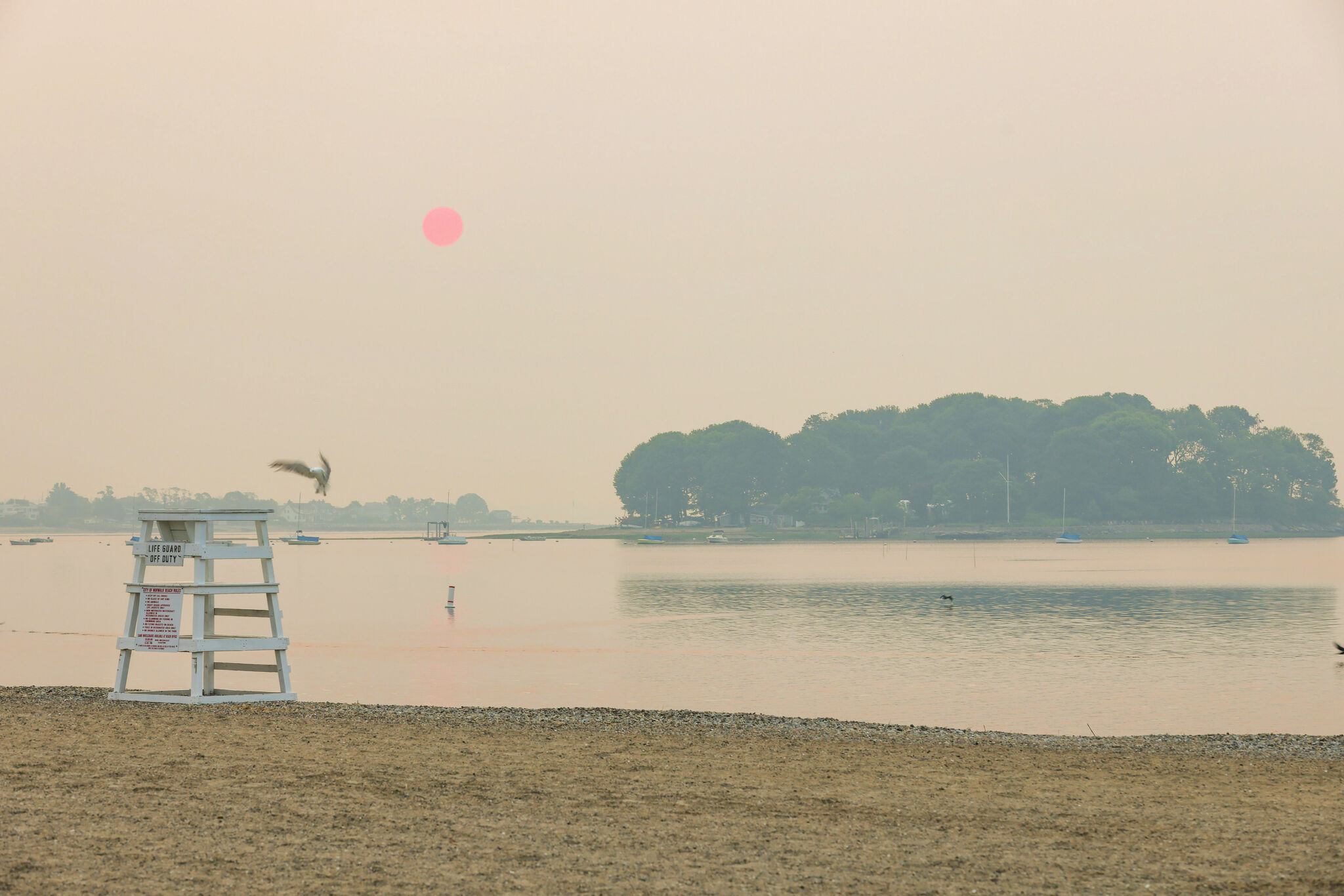 In Photos: Poor air quality in CT creates hazy skies, red sun