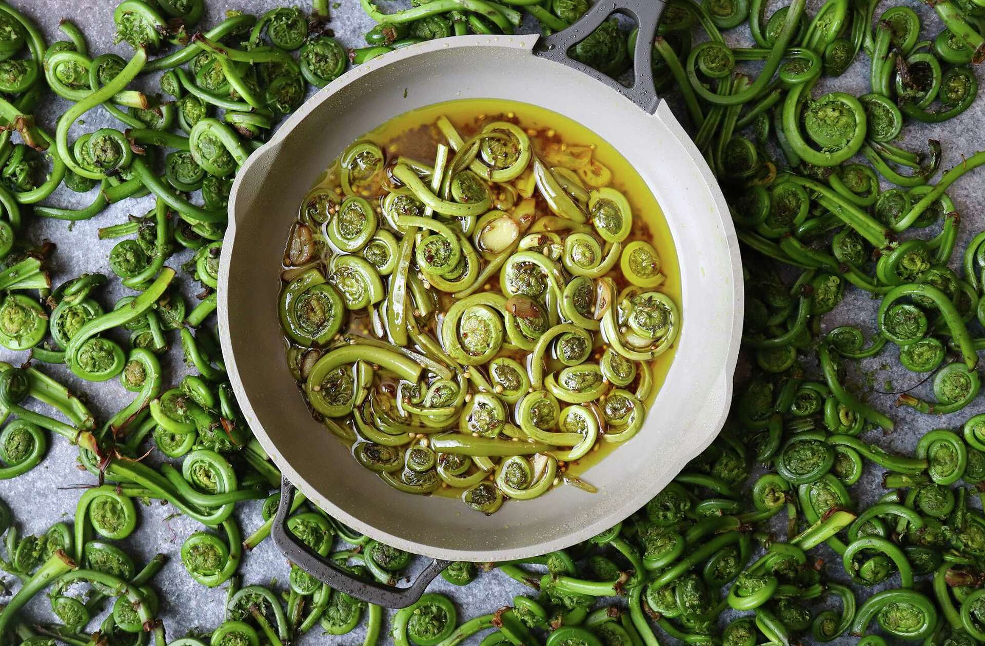 Recipe: Fiddlehead Fern Pickle from Houston chef Anita Jaisinghani