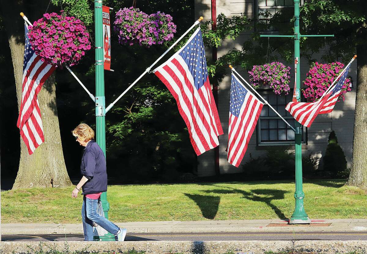 Stars and Stripes line the streets of Alton for Flag Day