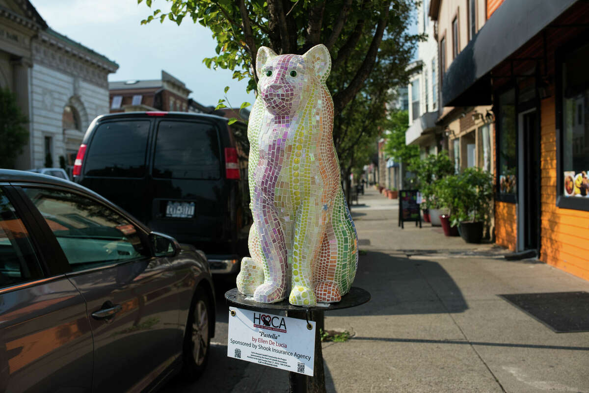 Why are cat statues taking over Catskill streets?