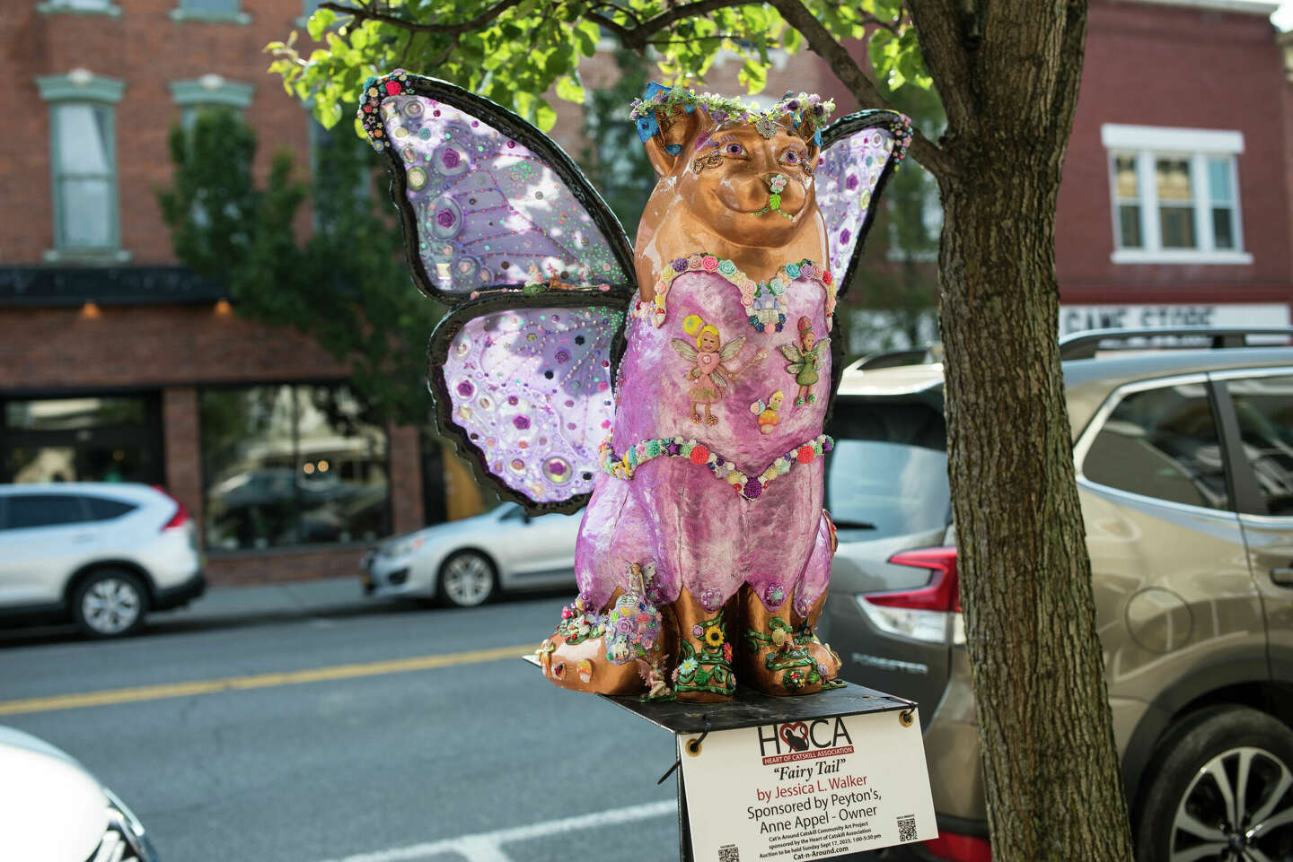Why are cat statues taking over Catskill streets?