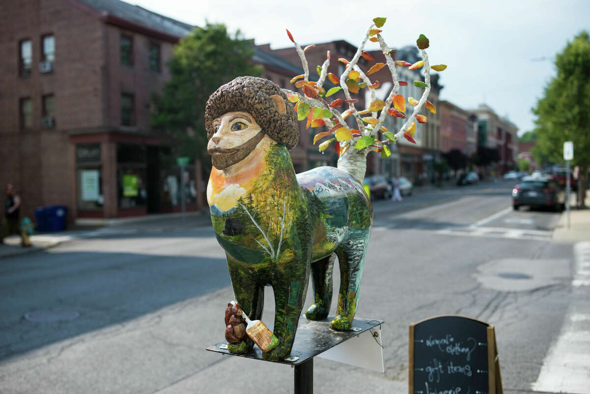 Why are cat statues taking over Catskill streets?