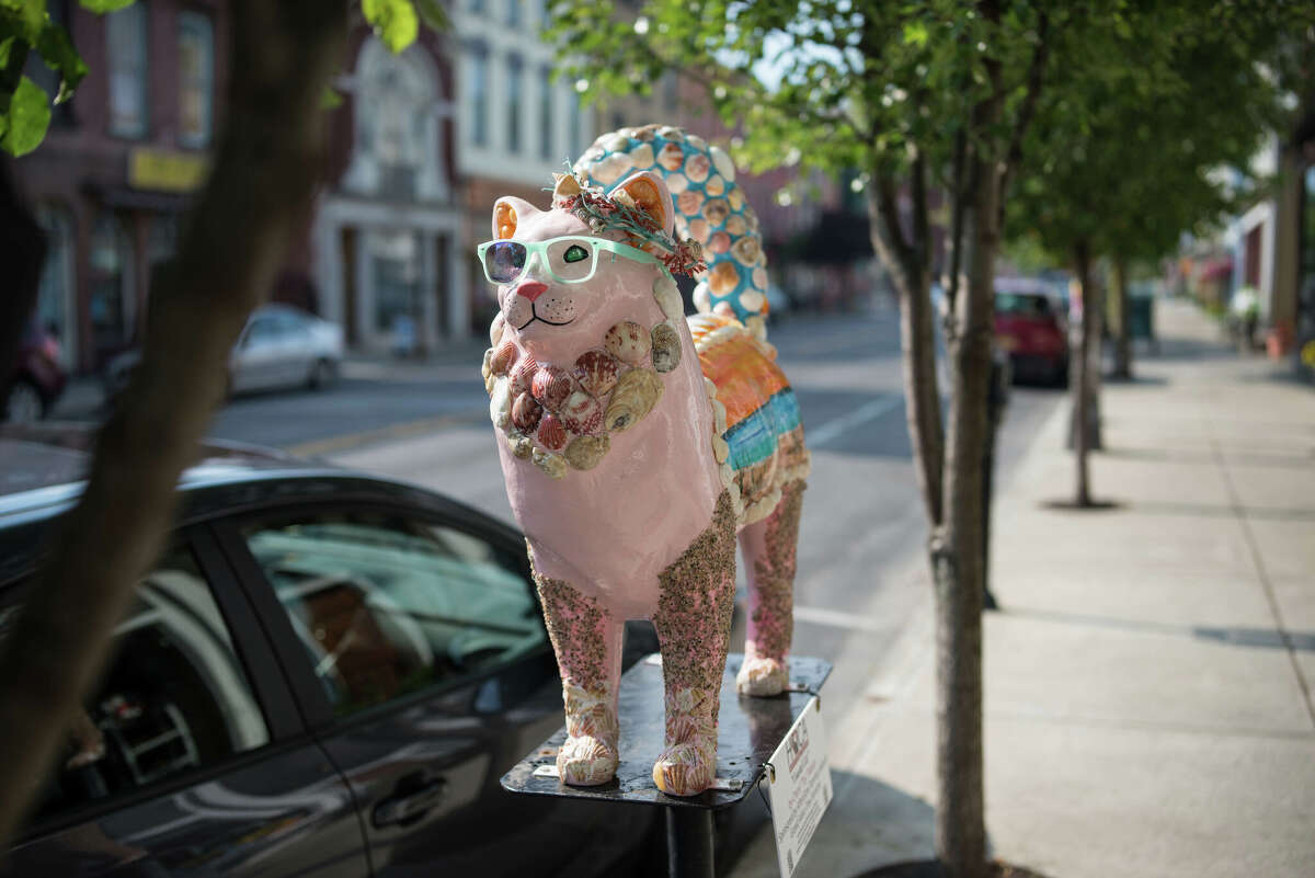 Why are cat statues taking over Catskill streets?