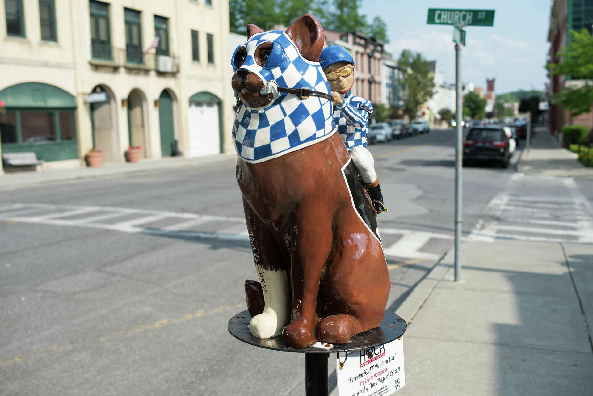 Why are cat statues taking over Catskill streets?