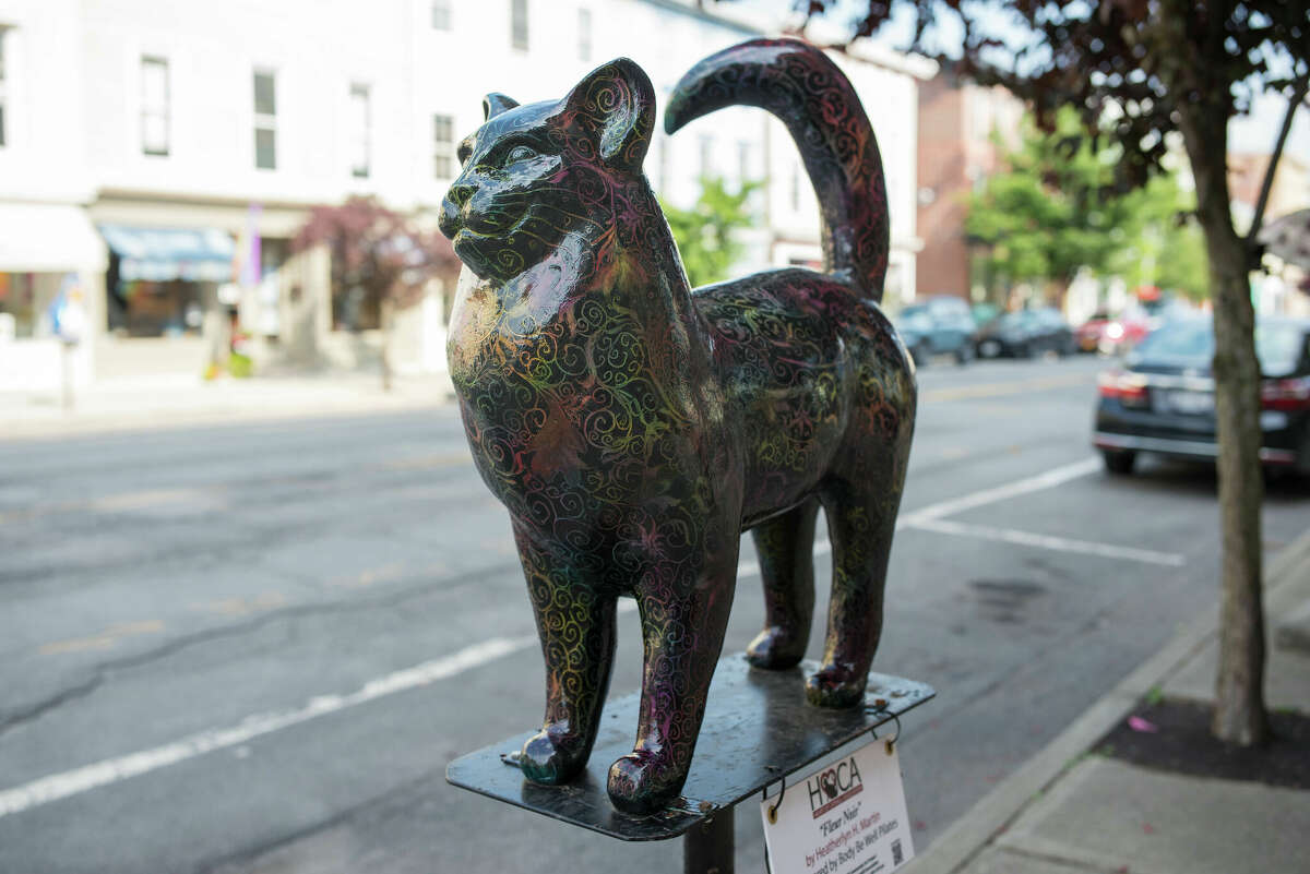 Why are cat statues taking over Catskill streets?