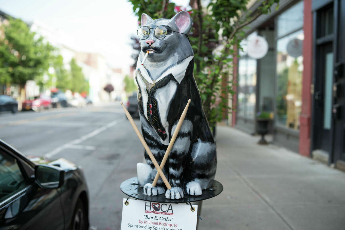 Why are cat statues taking over Catskill streets?