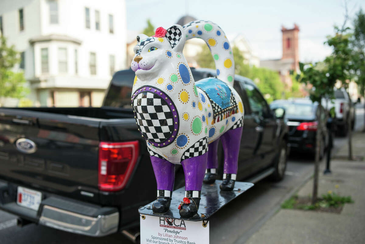 Why are cat statues taking over Catskill streets?