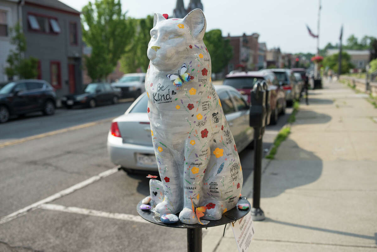 Why are cat statues taking over Catskill streets?