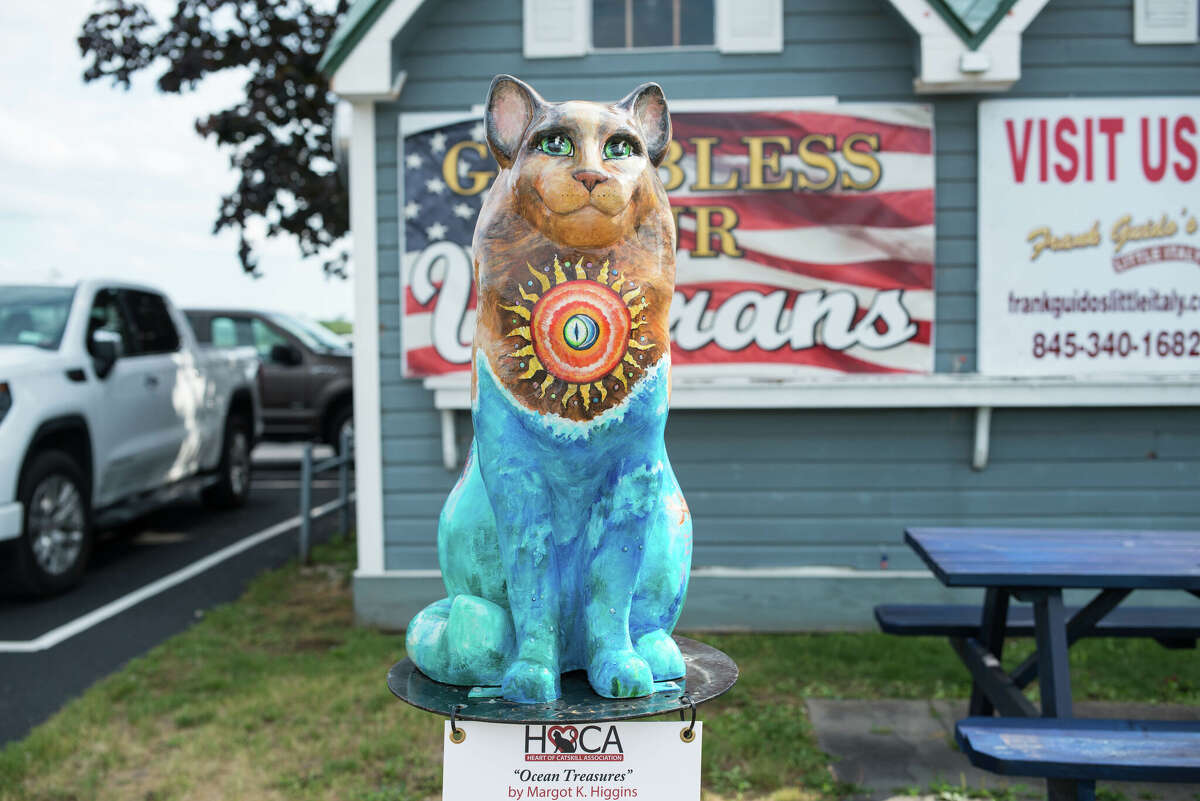 Why are cat statues taking over Catskill streets?