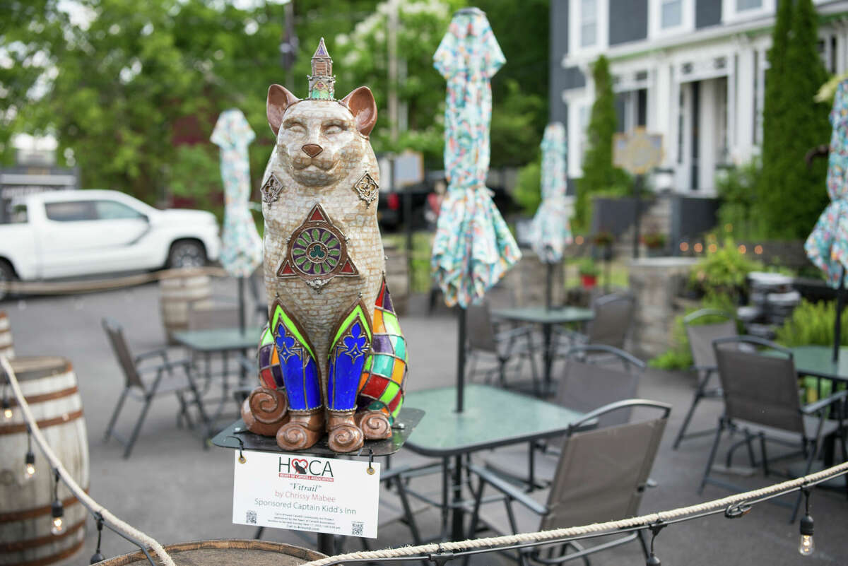 Why are cat statues taking over Catskill streets?