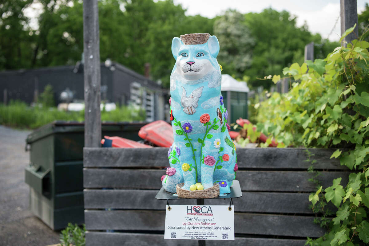 Why are cat statues taking over Catskill streets?
